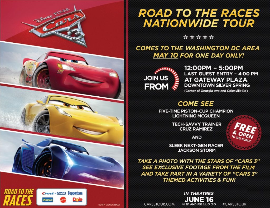 DISNEY·PIXAR’S CARS 3 Road to the Races Rolls Into DC! - Mom the ...