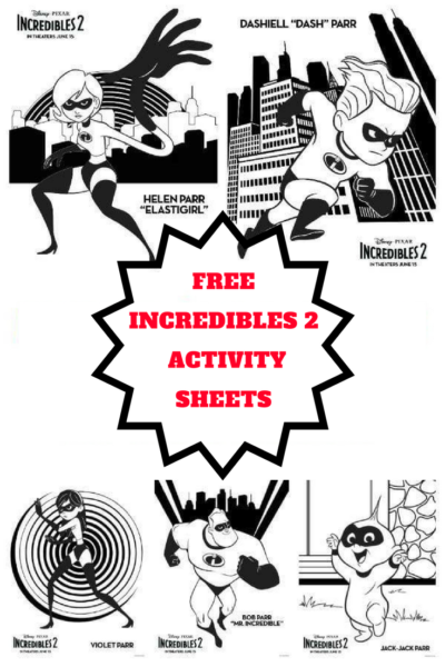 Incredibles 2 Free Activity Sheets! - Mom the Magnificent