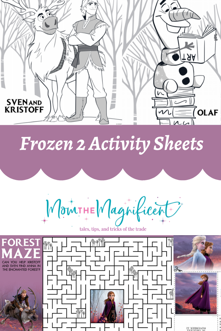 Frozen 2 Activity Sheets ~ Create Some Disney Magic At Home - Mom the ...