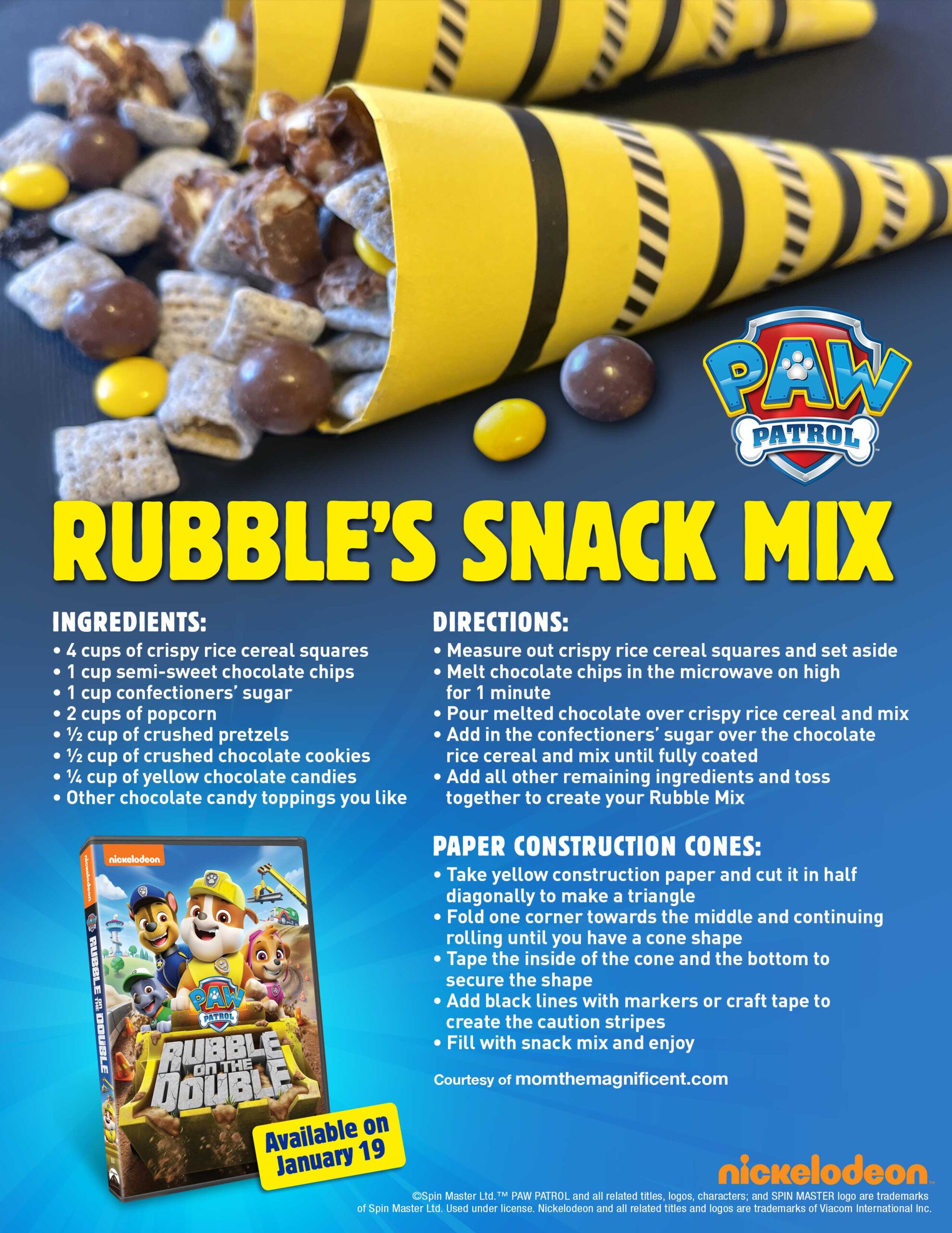 Rubble on the Double Snack Mix - Mom the Magnificent