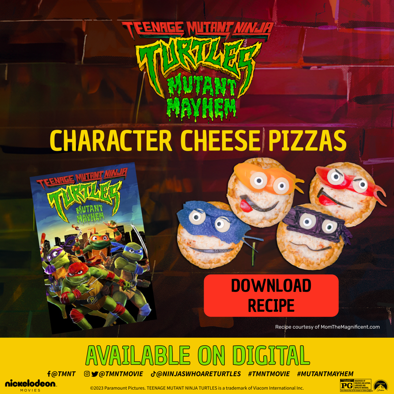 Make Your Own TMNT Cheese Pizzas! - Mom the Magnificent